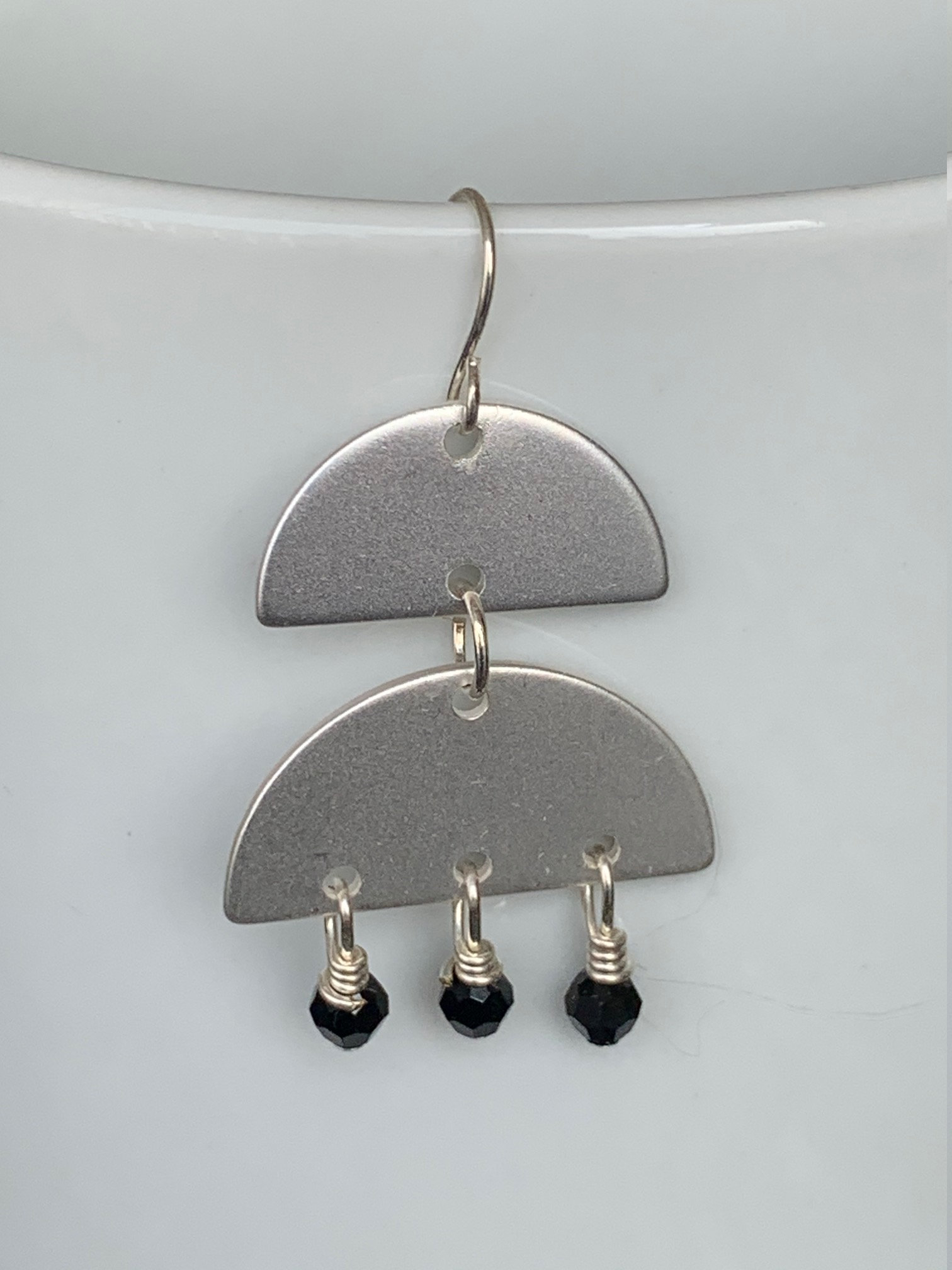 Half Moon Drop Earrings - Etsy