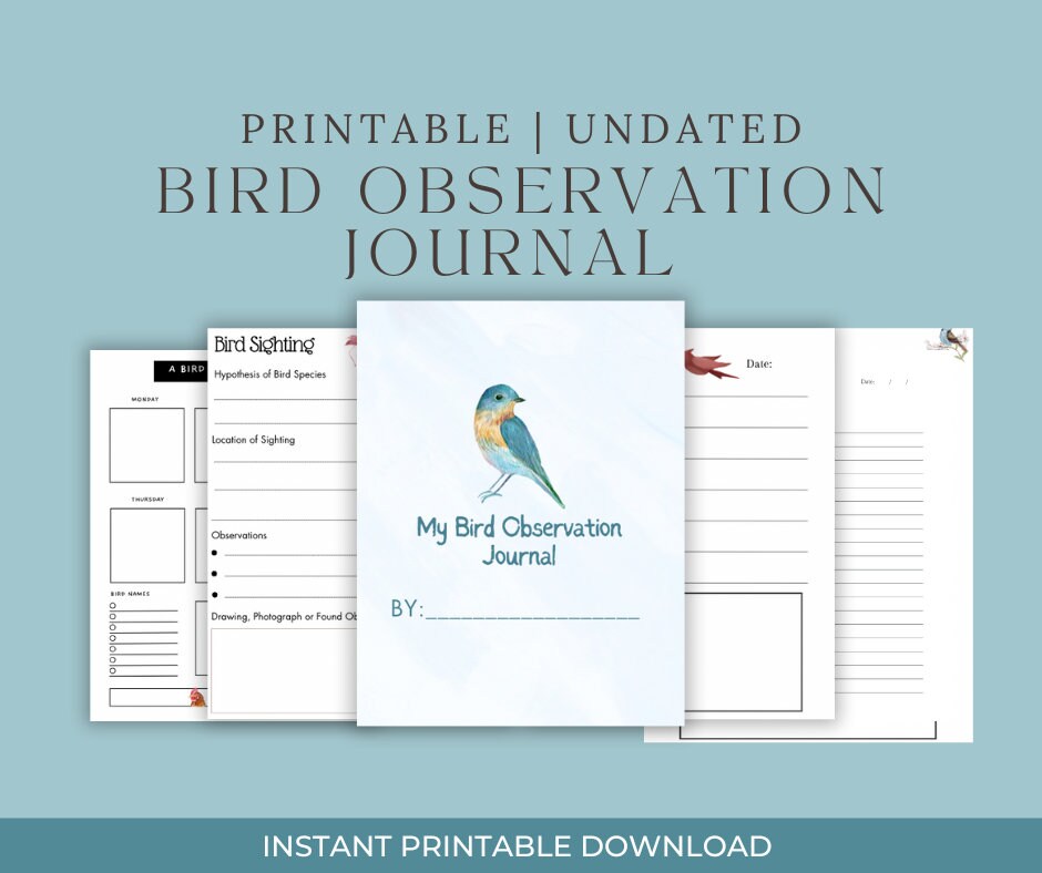Bird Observation Journal - Etsy