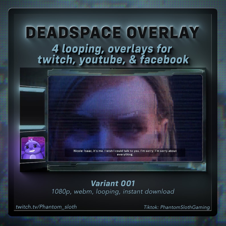 Dead Space Overlay - for Twitch, Youtube, and Facebook - Etsy