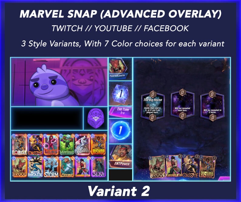 Marvel Snap - (ADVANCED) Streaming Overlay for Twitch, Youtube and Facebook (PC) - Etsy
