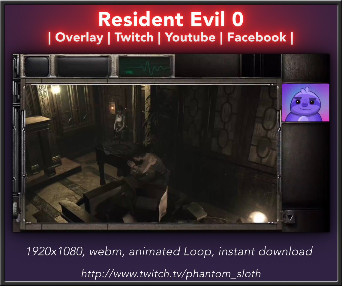 Resident Evil 0 - Streaming Overlay for Twitch, Youtube, Facebook, Tiktok (PC) - Etsy