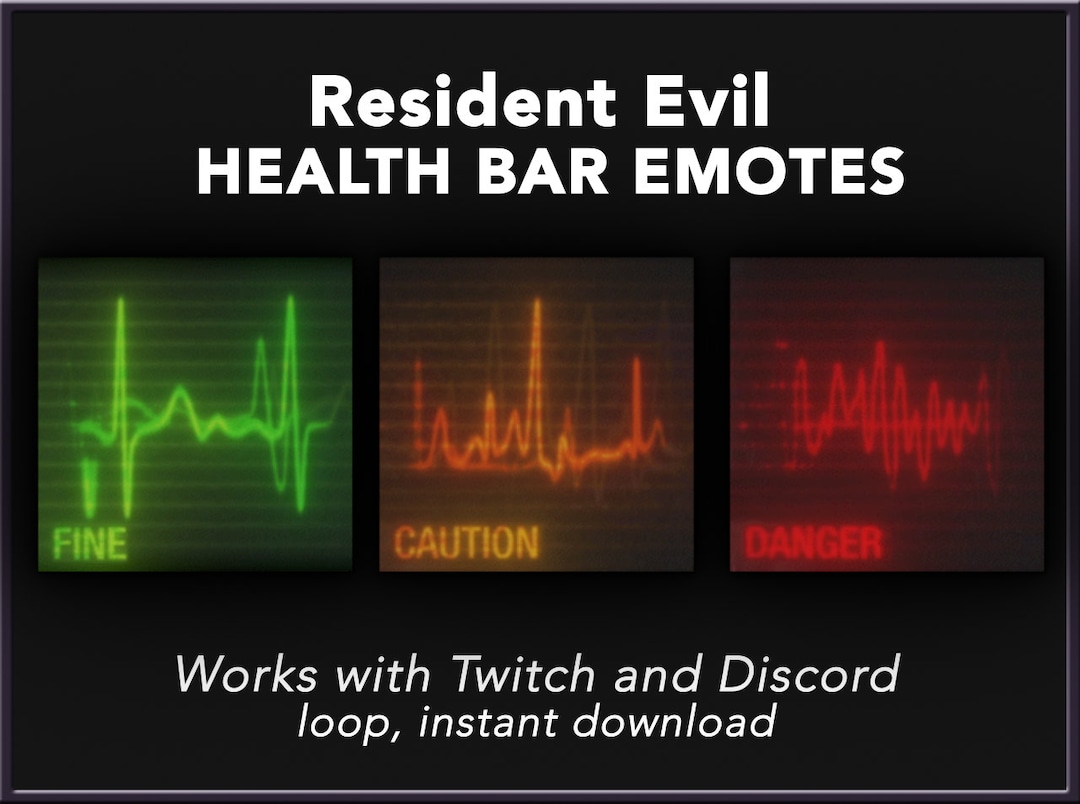 Resident Evil - Health Bar Emotes (twitch / Discord) - Etsy Australia