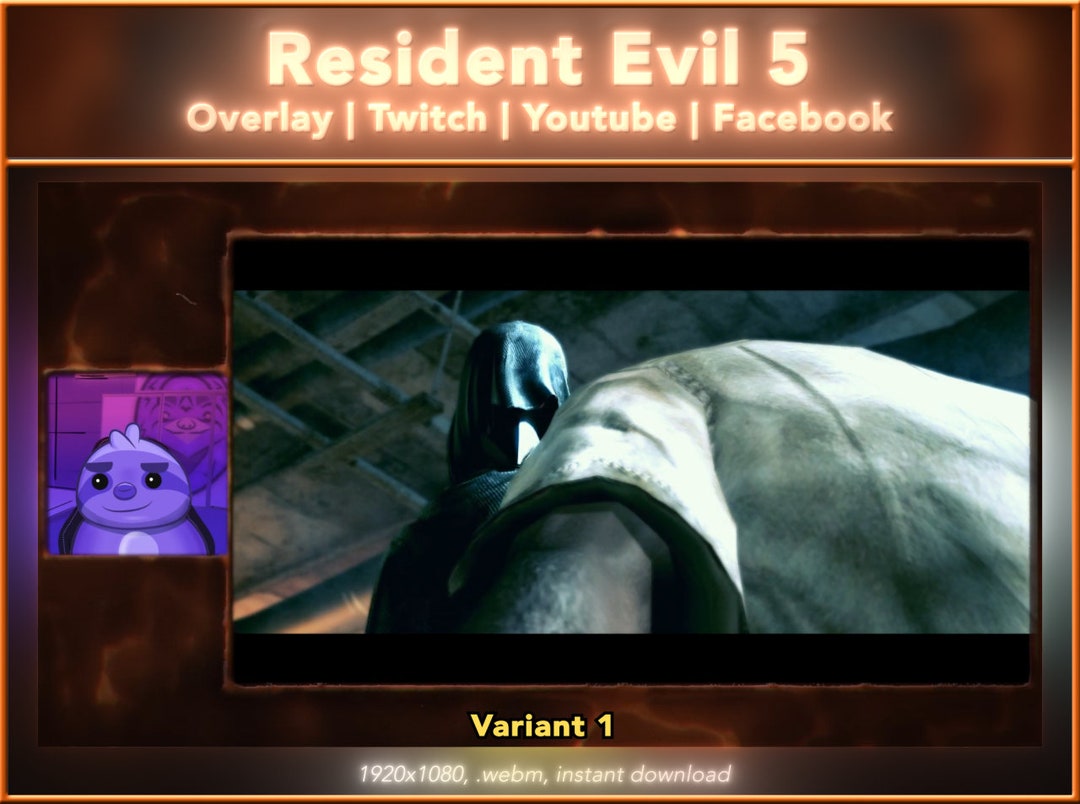 Resident Evil 5 - Streaming Overlay for Twitch, Youtube and Facebook ...