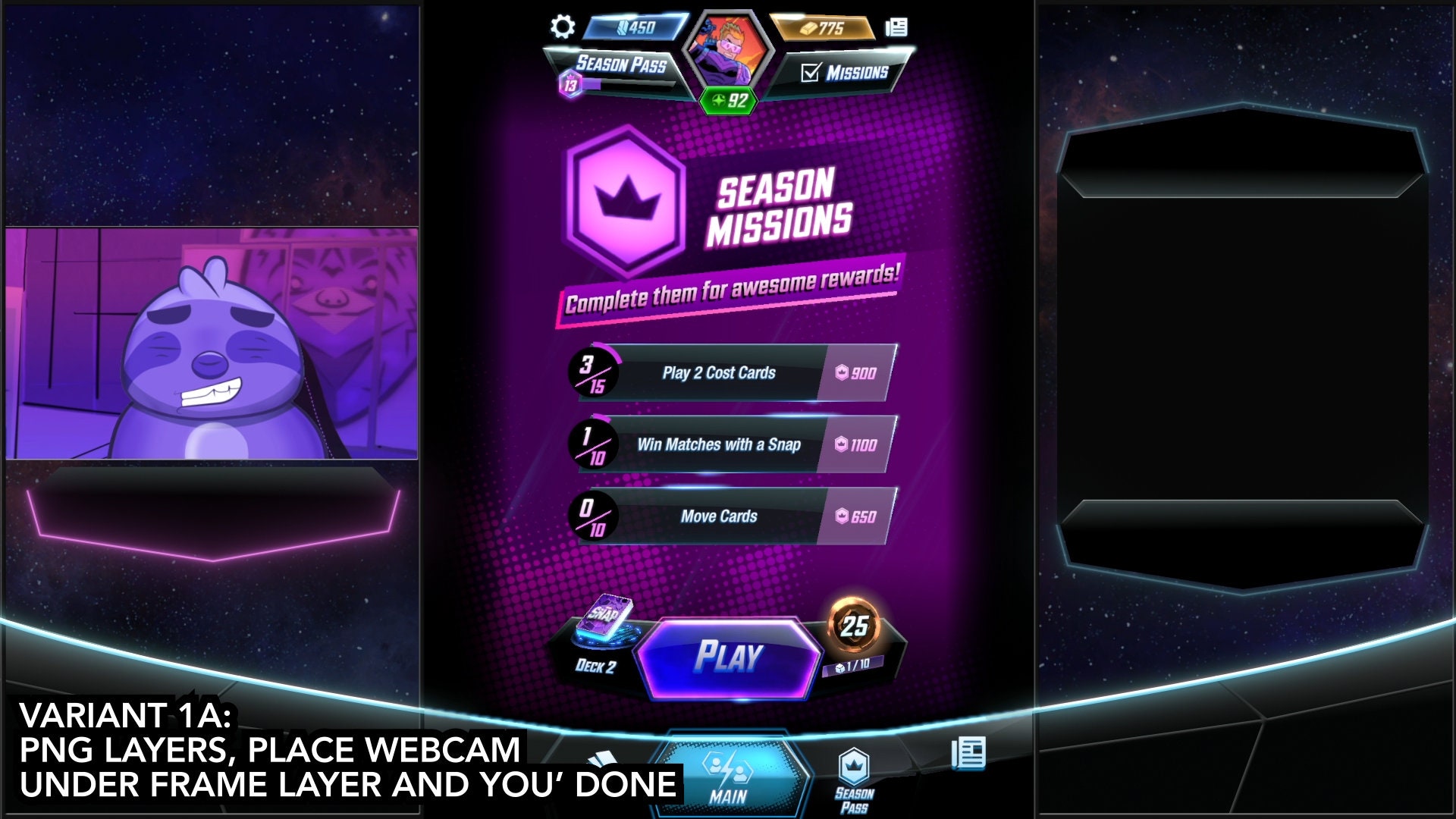 Marvel Snap - Streaming Overlay for Twitch, Youtube and Facebook (PC ...