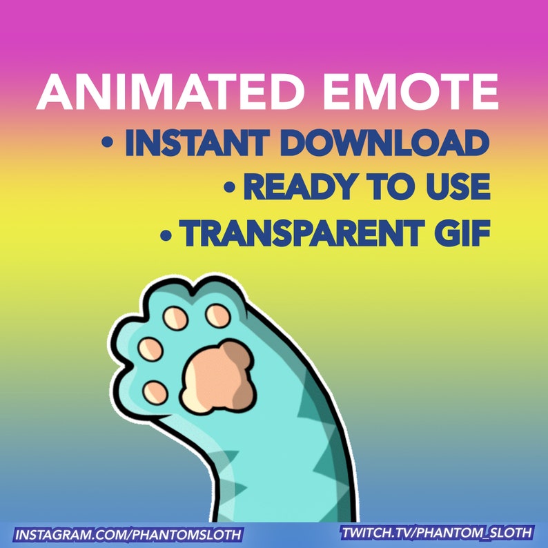 Cute Cat Paw Animated Emote - for Twitch and Discord! (and More) - Etsy