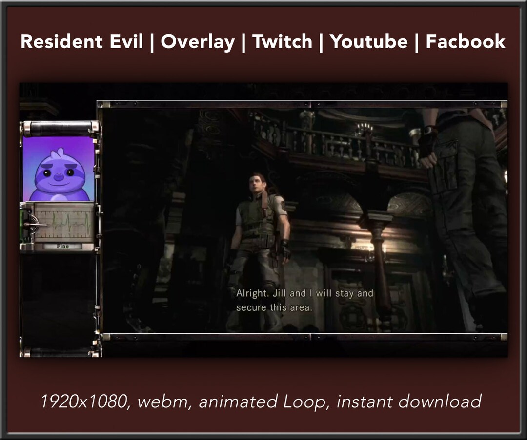 Resident Evil - Streaming Overlay for Twitch, Youtube and Facebook (PC ...