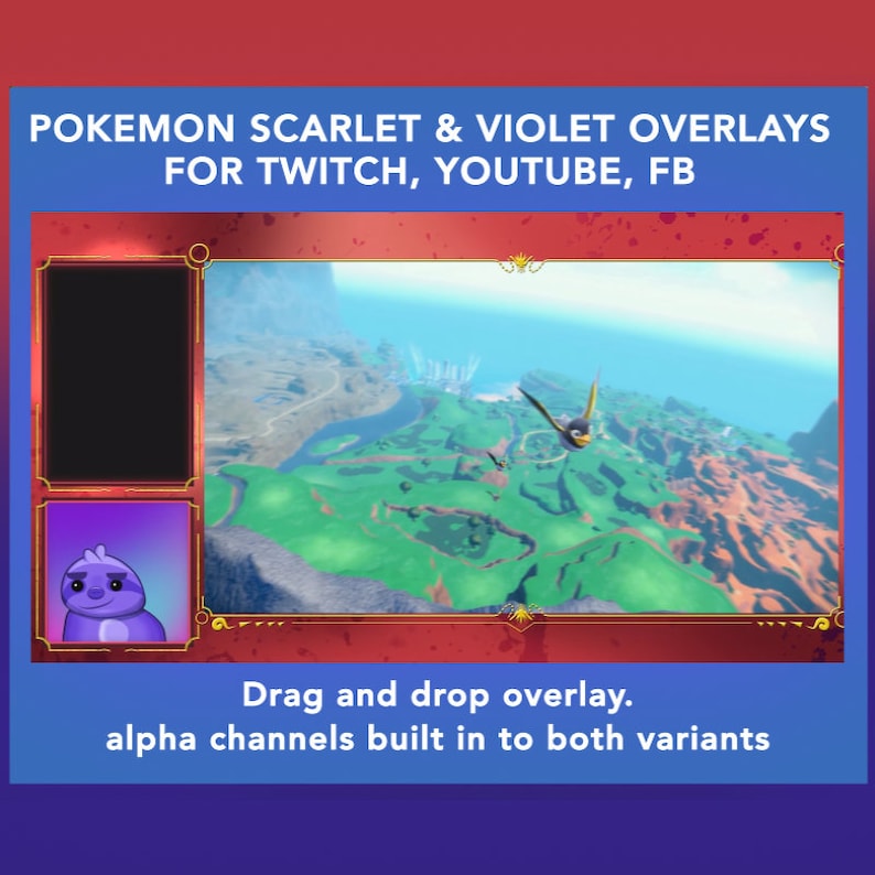 Pokemon Scarlet and Violet Twitch / Youtube / Facebook Overlay - Etsy ...