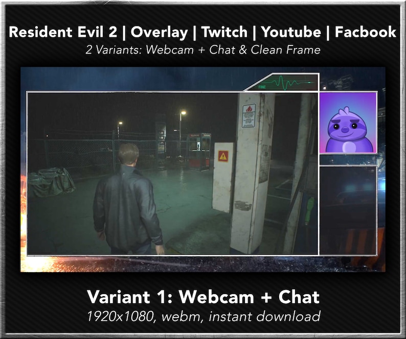 Resident Evil 2 Remake - Streaming Overlay for Twitch, Youtube and ...