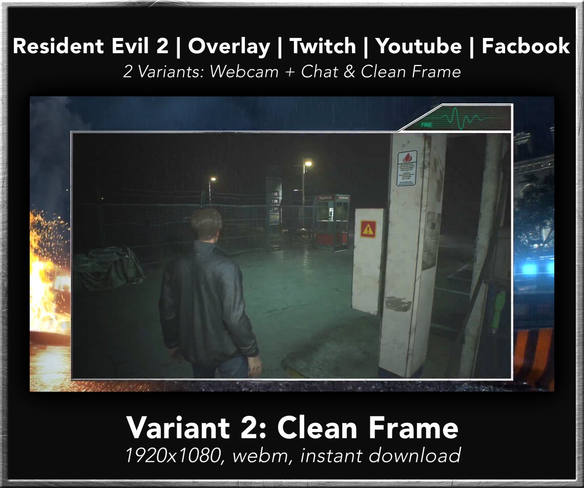 Resident Evil 2 Remake - Streaming Overlay for Twitch, Youtube and ...