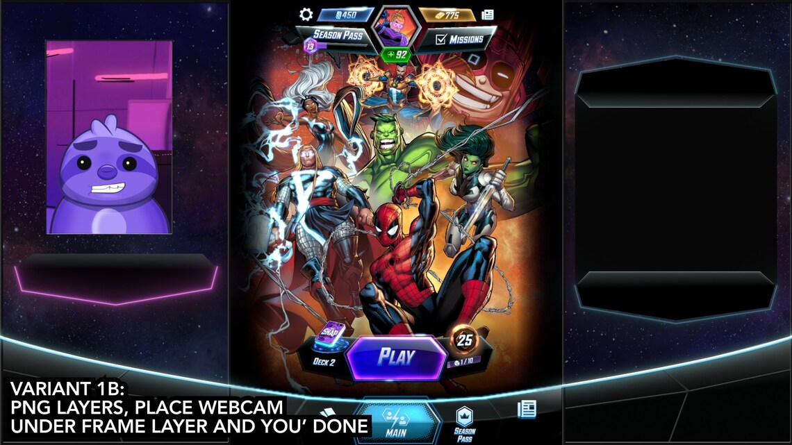 Marvel Snap - Streaming Overlay for Twitch, Youtube and Facebook (PC) - Etsy