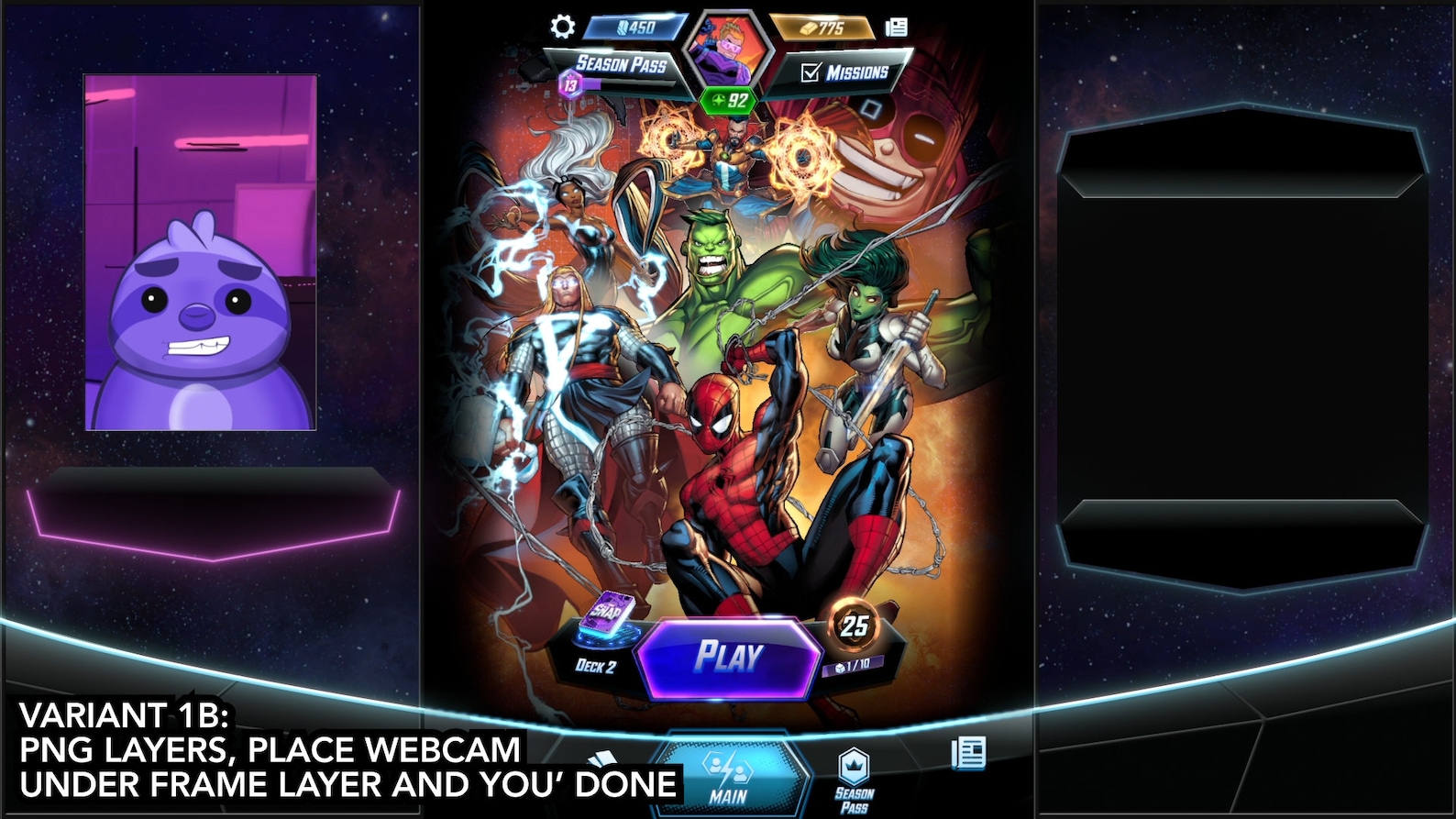Marvel Snap - Streaming Overlay for Twitch, Youtube and Facebook (PC ...