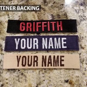 Custom Military Name Tape With Hook Fastener Backing (5"x1") or Sew-on ...