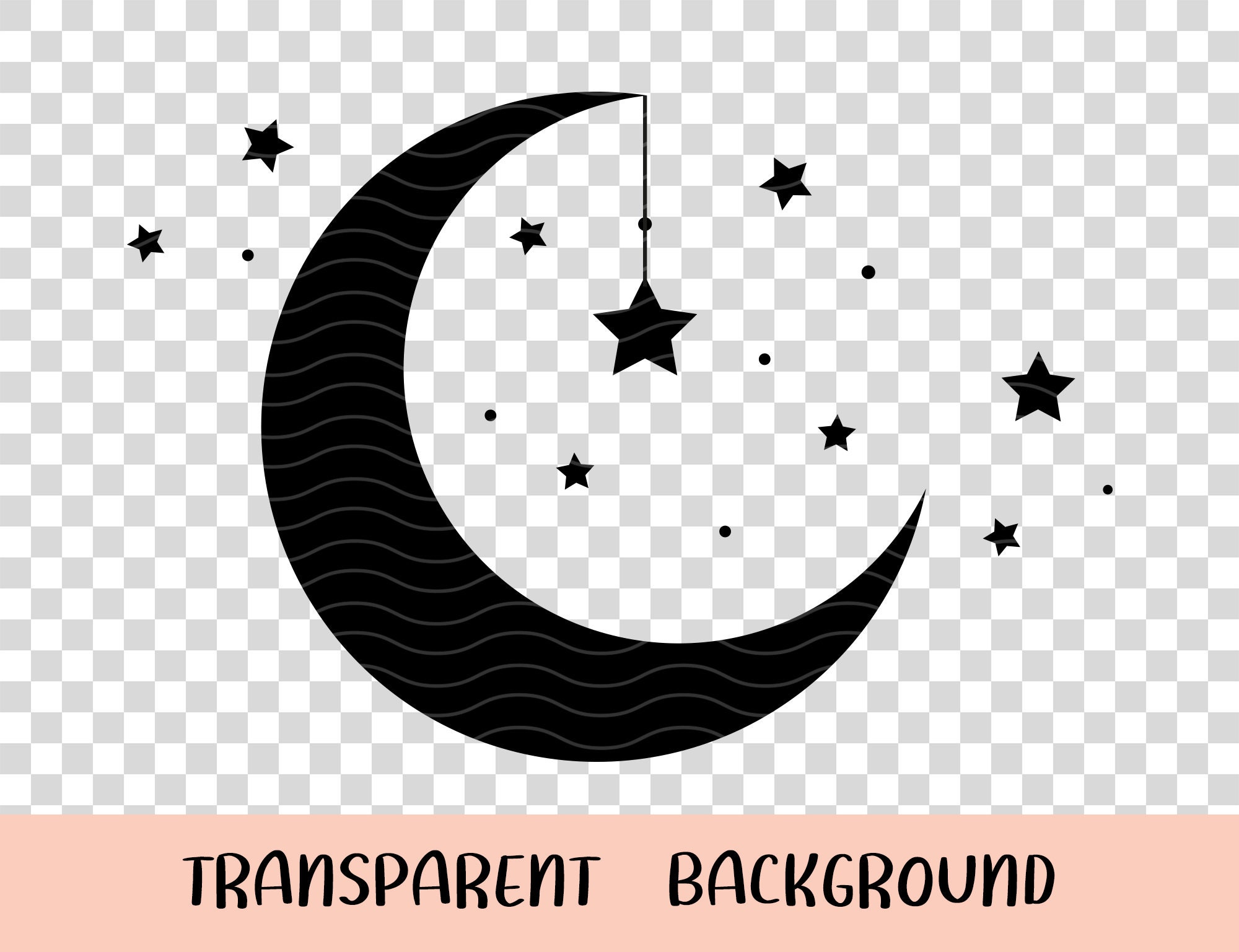 Moon Stars and Clouds SVG Bundle Files for Cricut - Etsy