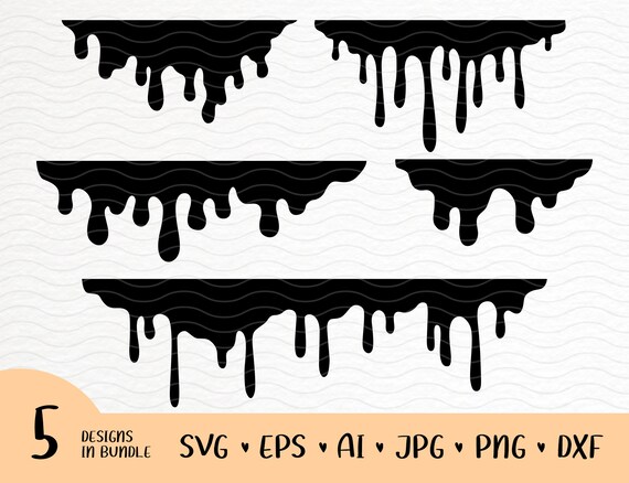 Dripping Borders SVG Dripping Svg Digital Download - Etsy