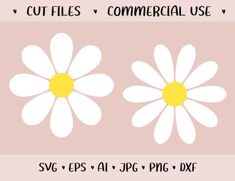 Daisy SVG Vector EPS DXF Ai Png Jpg Files for Cricut - Etsy
