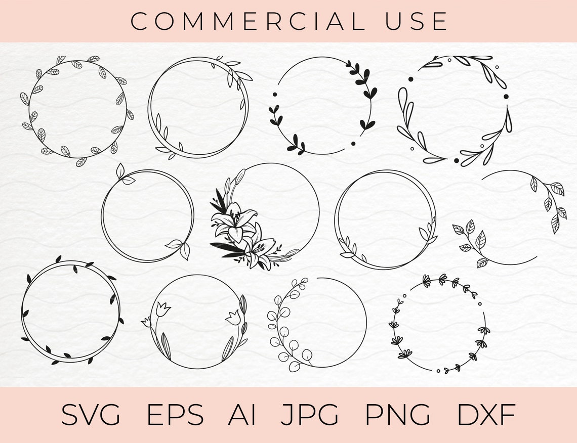 Wreath SVG Bundle Vector EPS DXF Files for Cricut - Etsy Australia