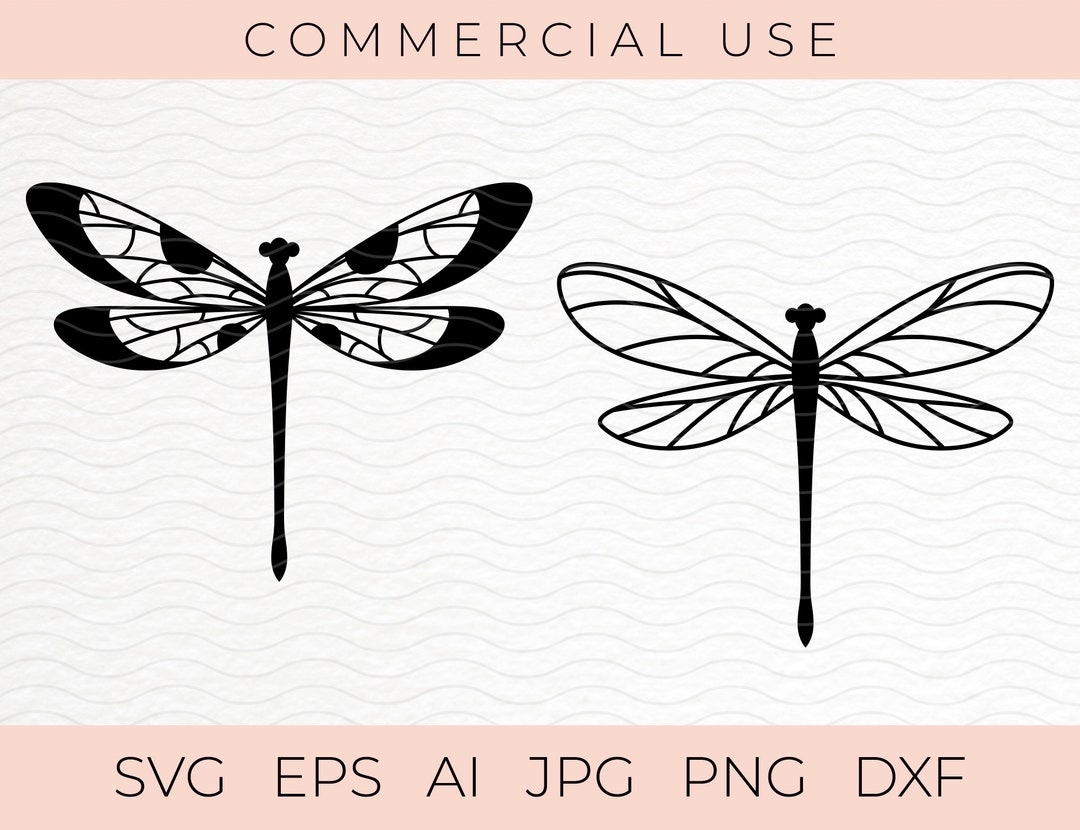 Dragonfly SVG Vector, EPS, PNG Files for Cricut, Silhouette Instant ...
