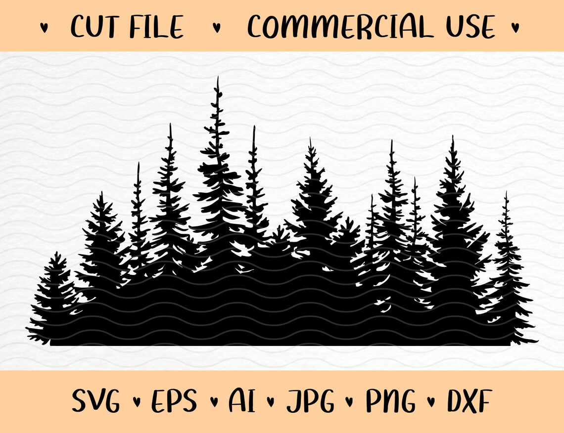 Forest SVG Vector EPS DXF Ai Png Files for Cricut - Etsy