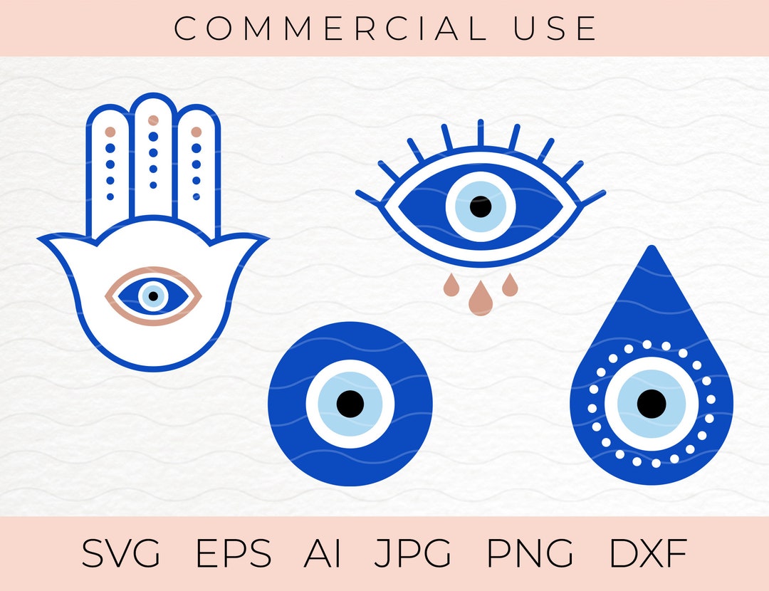 EVIL EYE SVG Bundle Vector, Eps, Dxf Files for Cricut, Silhouette ...