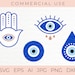 EVIL EYE SVG Bundle Vector, Eps, Dxf Files for Cricut, Silhouette ...