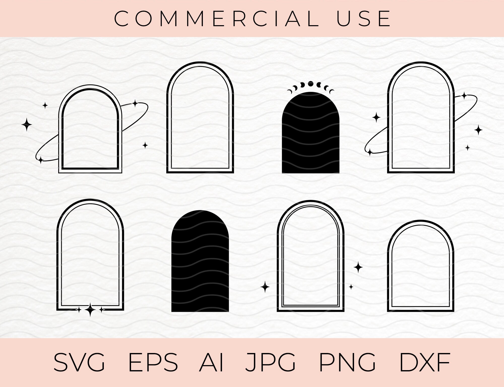 Arc Frame SVG Bundle Files for Cricut Silhouette Frame - Etsy