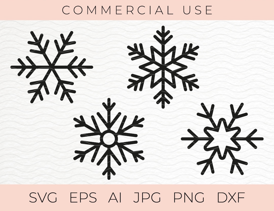 Snowflakes Svg Bundle Vector, EPS, DXF Files for Cricut, Silhouette ...
