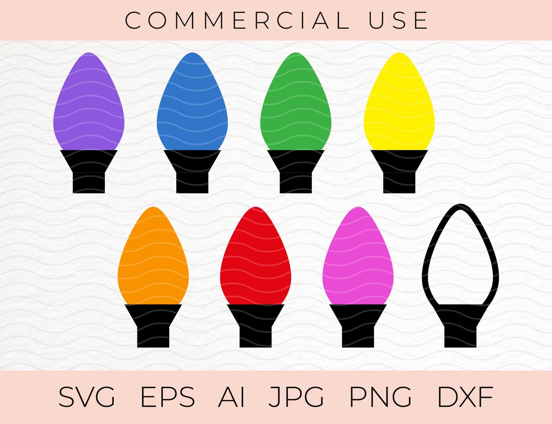 Christmas Lights SVG Bundle Vector, EPS, DXF Files for Cricut ...
