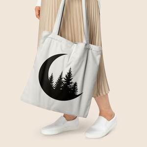 Pine Trees SVG Files for Cricut, Silhouette Cut Files Moon Clipart Svg ...