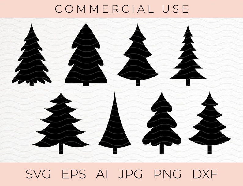 Christmas Tree Svg Bundle Vector EPS DXF Files for - Etsy