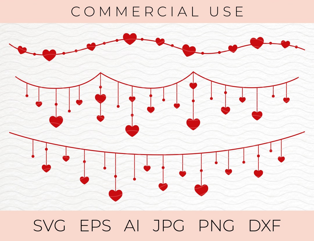 Hearts Svg Bundle | Cut Files | Hearts Vector Clipart | Valentine's Day ...