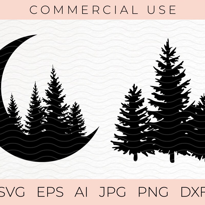 Moon and Tree - Etsy