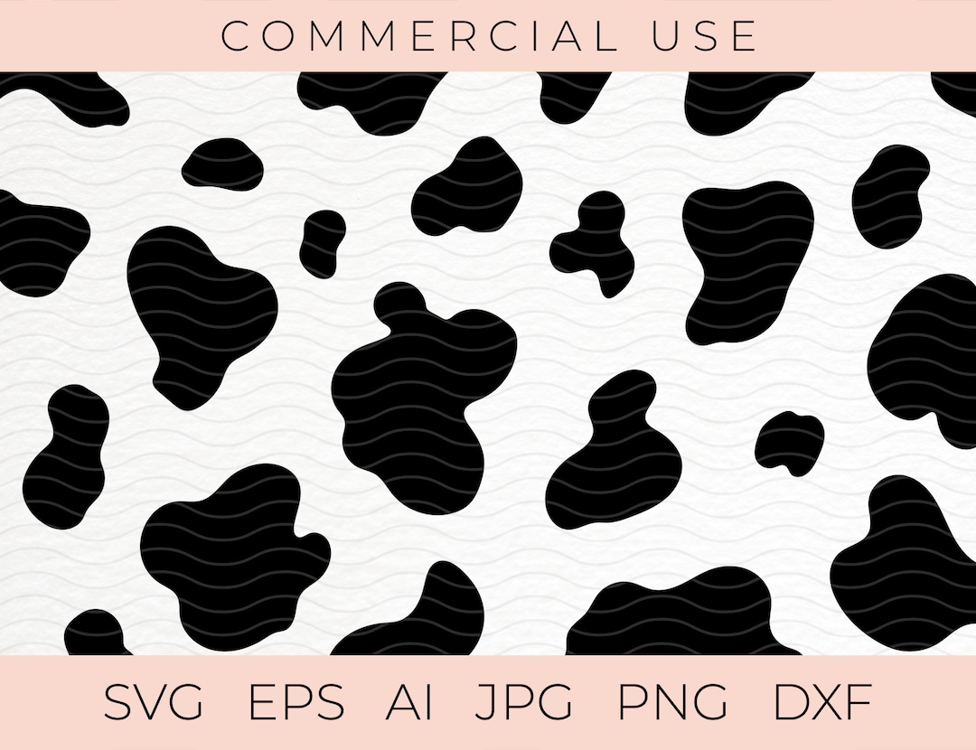 Cow Spot Seamless Pattern SVG Vector, PNG, DXF, Ai, Eps, Jpg Files for ...