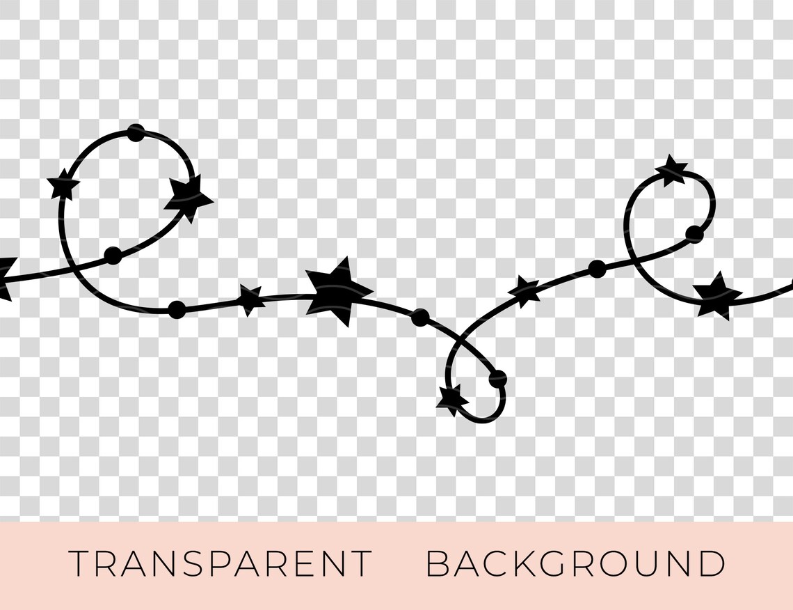 Star String SVG Bundle Stars in Black Outline Vector - Etsy