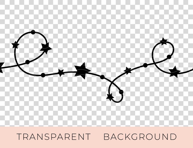 Star String SVG Bundle Stars in Black Outline Vector - Etsy