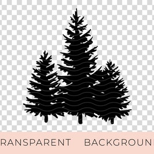 Pine Trees SVG Files for Cricut, Silhouette Cut Files Moon Clipart Svg ...