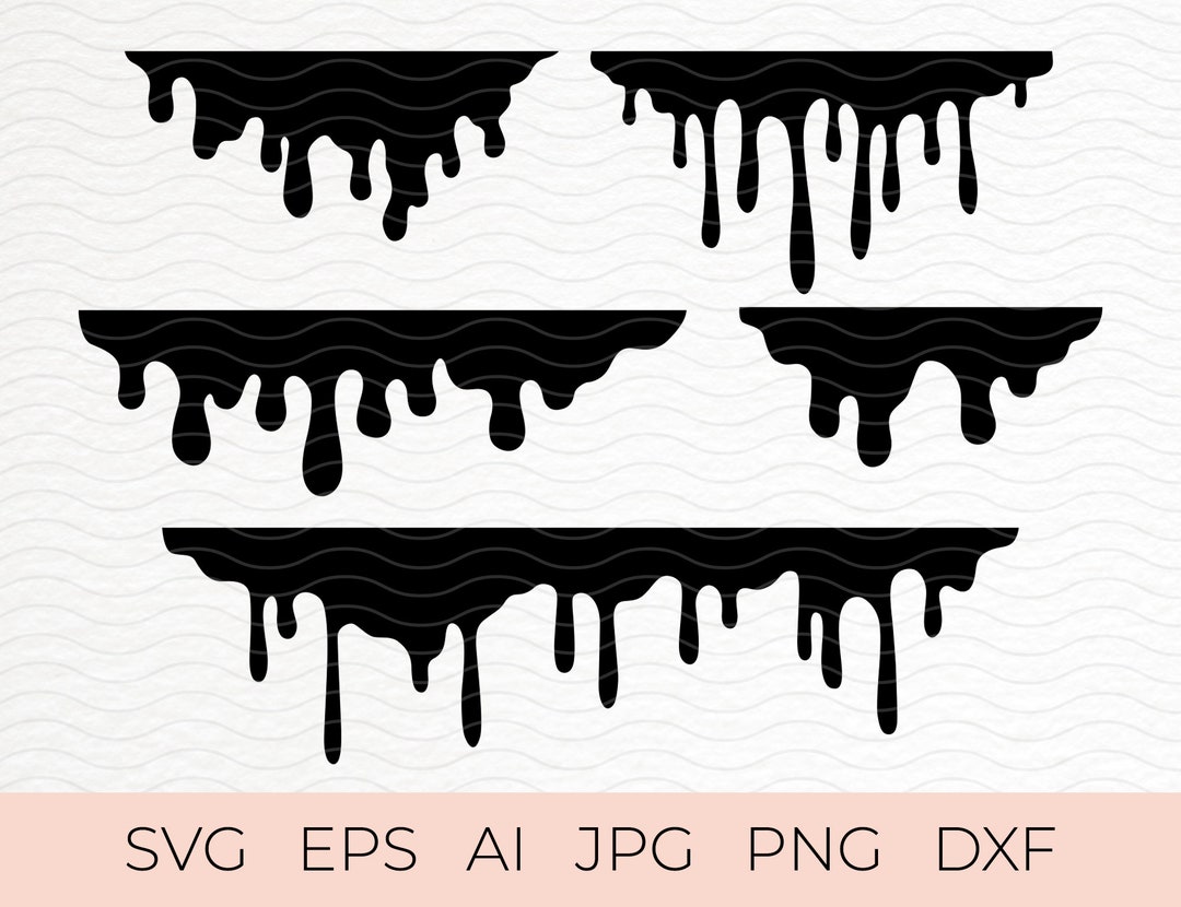 Dripping Borders SVG | Dripping Svg | Digital Download | Vector Clipart ...