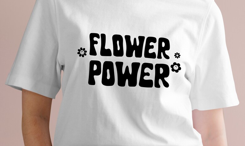 Flower Power Clipart SVG Vector Files for Cricut Silhouette - Etsy