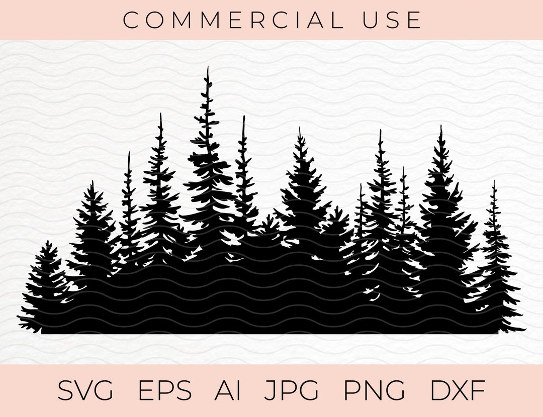 Forest SVG | Vector, EPS, DXF, Ai, Png | Files for Cricut, Silhouette ...