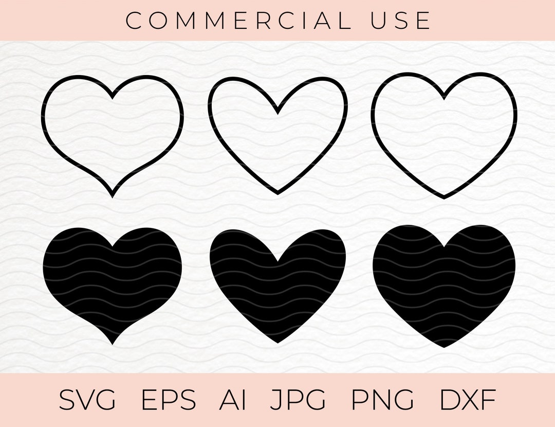 Herz SVG Bundle Herz Vektor-Clipart Liebe svg Dateien - Etsy.de
