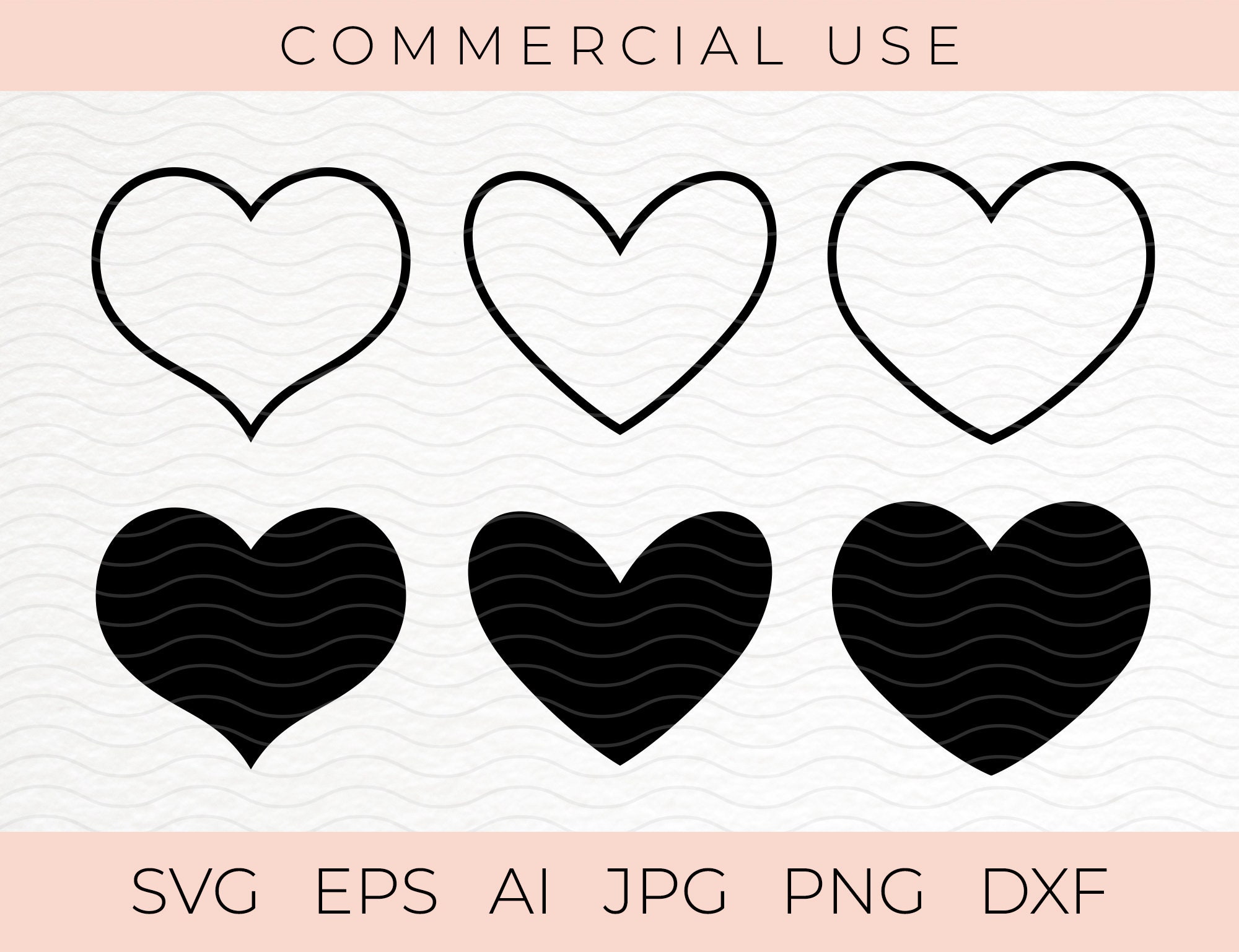 Heart SVG Bundle Heart Vector Clipart Love Svg Files for - Etsy