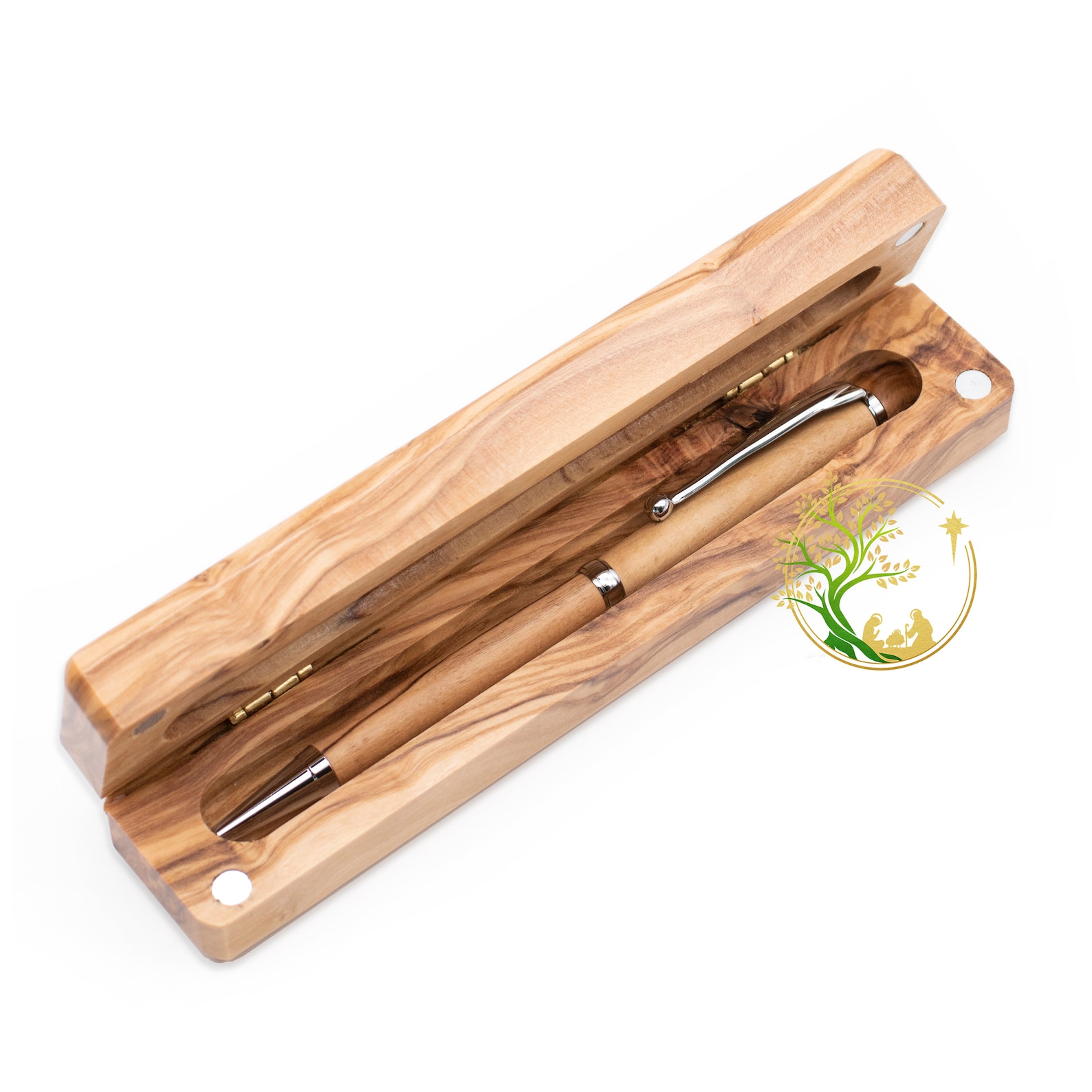 Wooden Pen & Box Set Olive Wood Pen Box and Pen From the - Etsy
