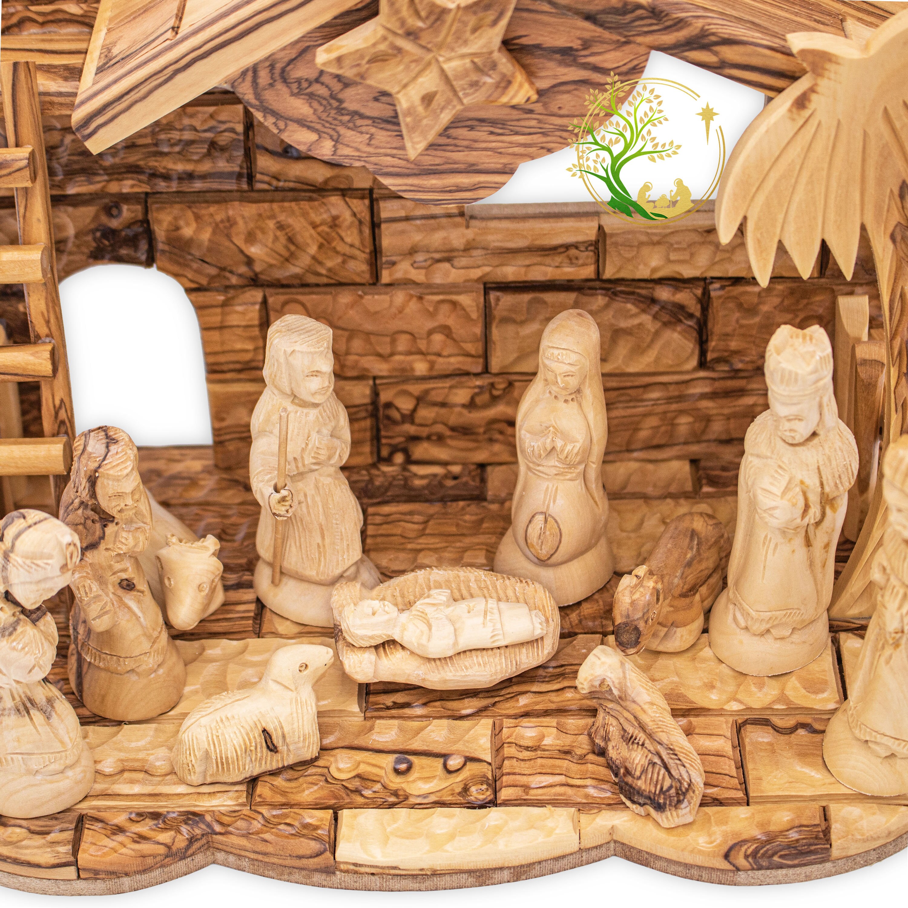 Large Hand Carved Nativity Set From the Holy Land | Olive Wood ...