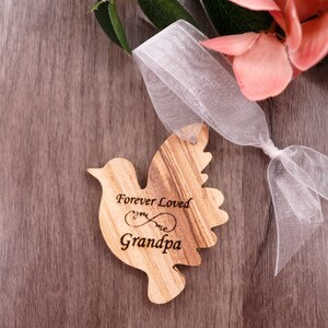 Engraved Custom Dove Christmas Tree Ornament | Personalized Memorial ...