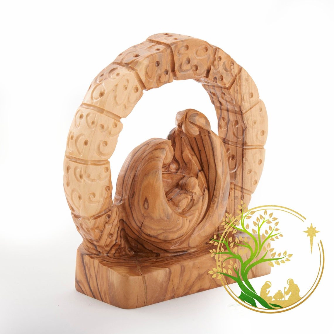 Unique Holy Family Figurine Olive Wood Holy Family Nativity - Etsy