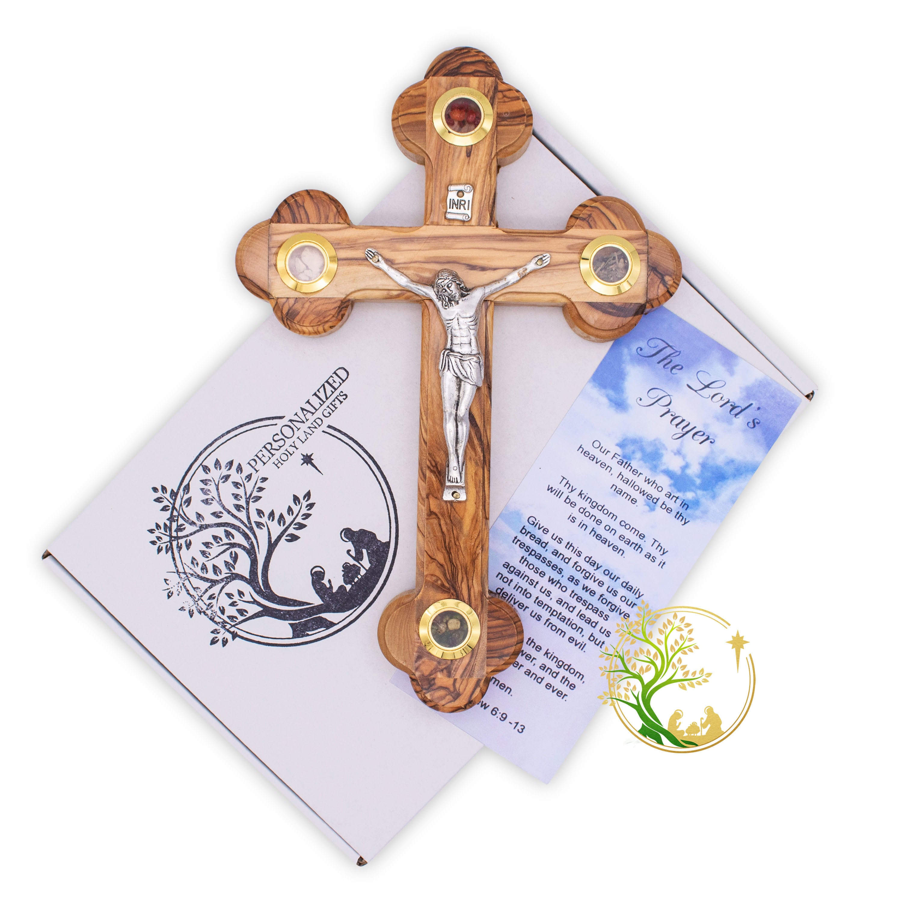Catholic Crucifix Wall Cross Décor Olivewood & Mother of - Etsy
