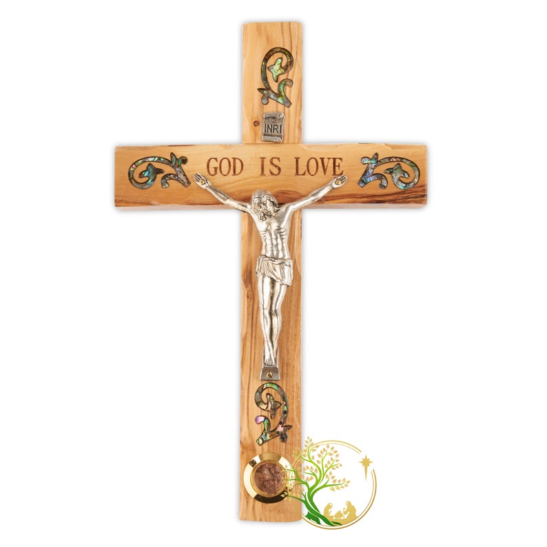 Catholic Crucifix Wall Cross Décor Olivewood & Mother of - Etsy