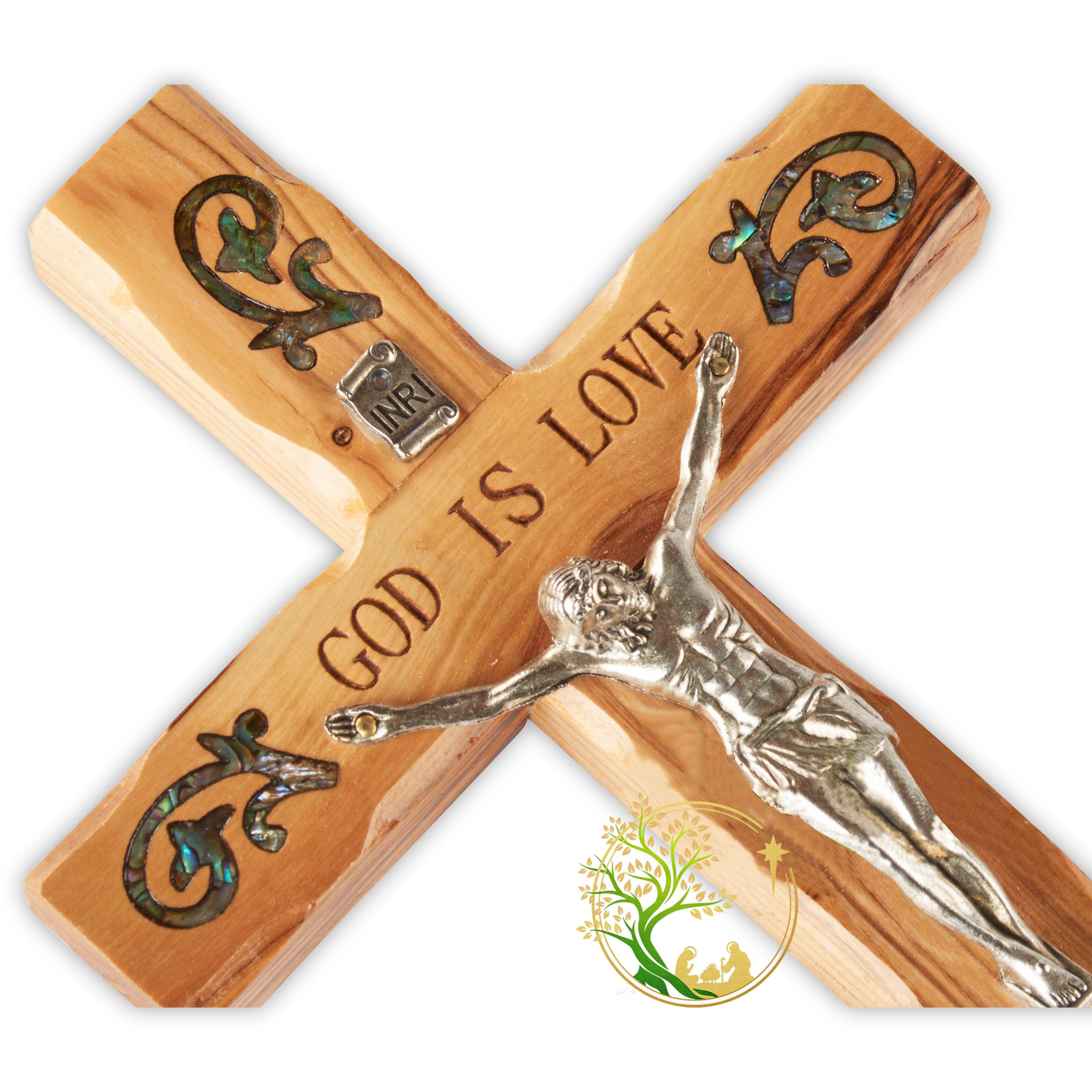 Catholic Crucifix Wall Cross Décor Olivewood & Mother of - Etsy