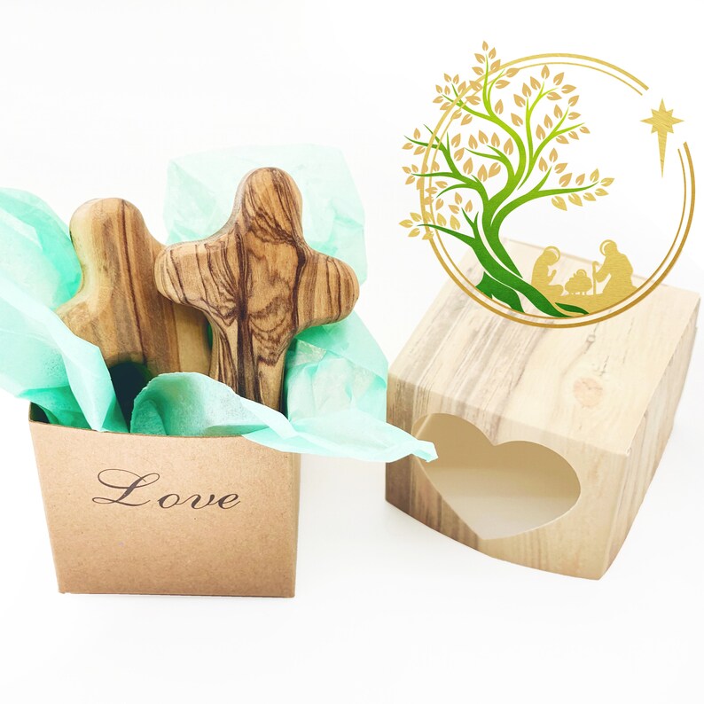 HIS & HERS Comfort Cross Set Holy Land Comfort Cross - Etsy