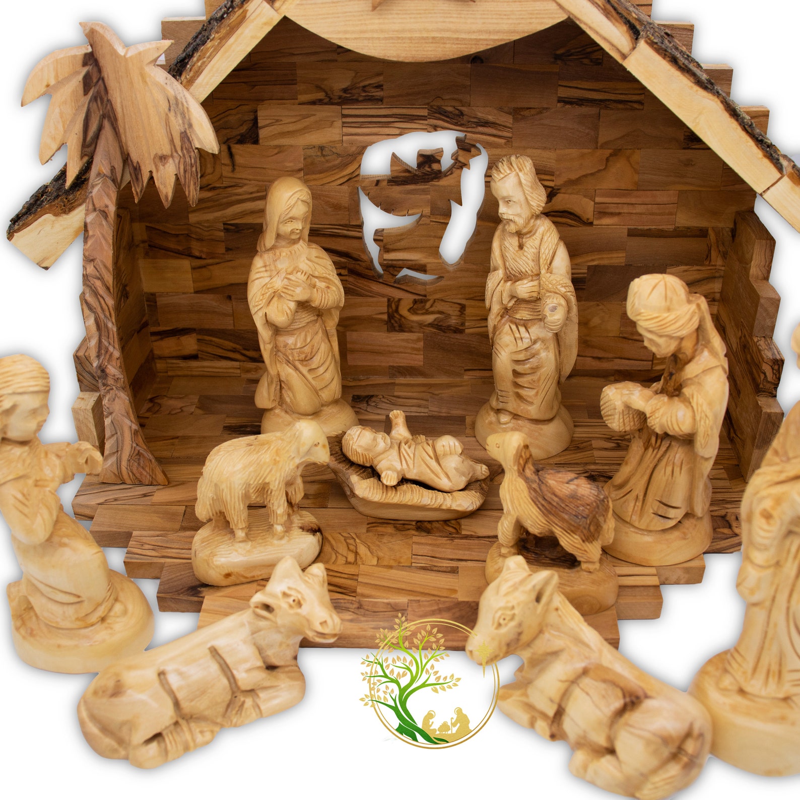 Christmas Nativity Set From the Holy Land large Wooden - Etsy