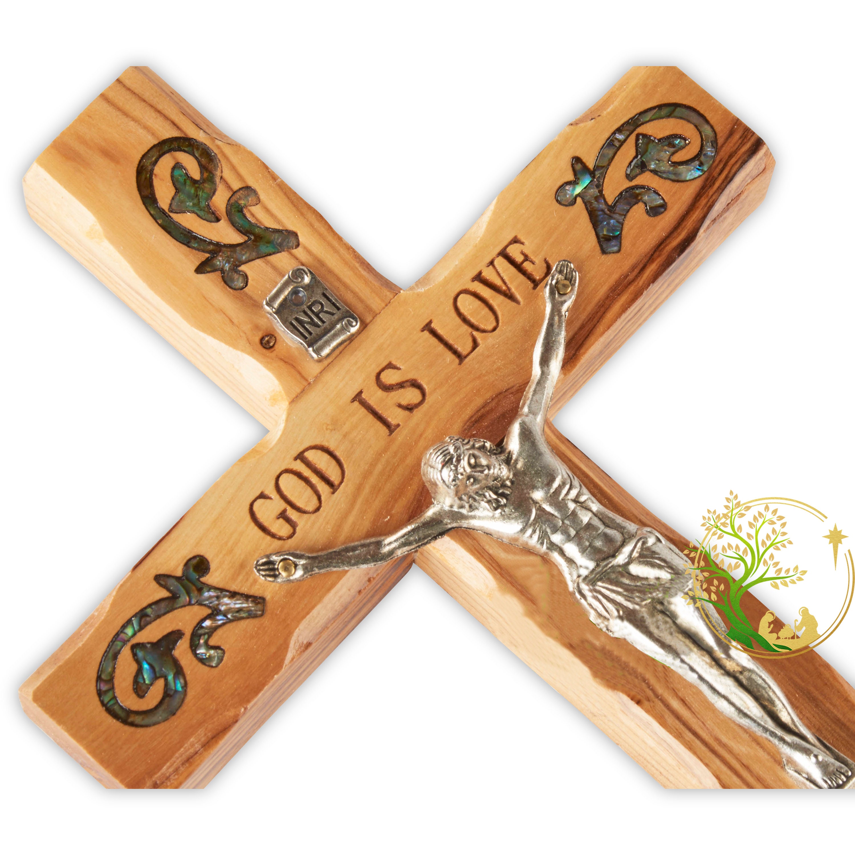 Catholic Crucifix Wall Cross Décor Olivewood & Mother of - Etsy